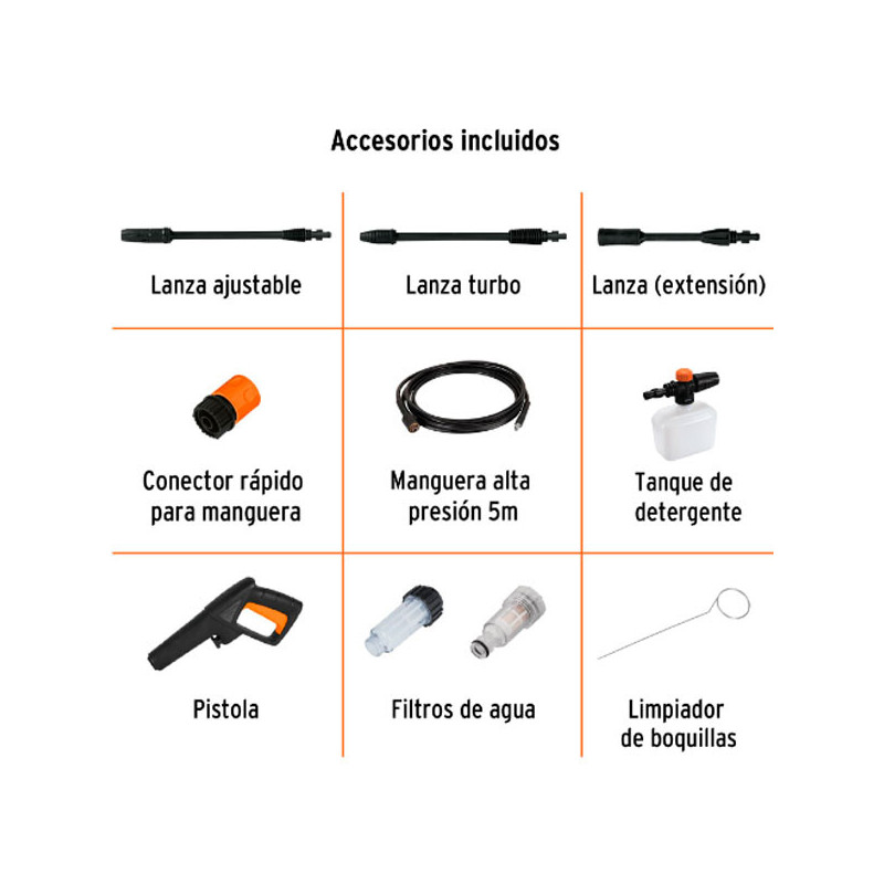 Hidrolavadora 1400W 1.9HP 1500PSI 1.2GMP Sistema Para Automatico ...