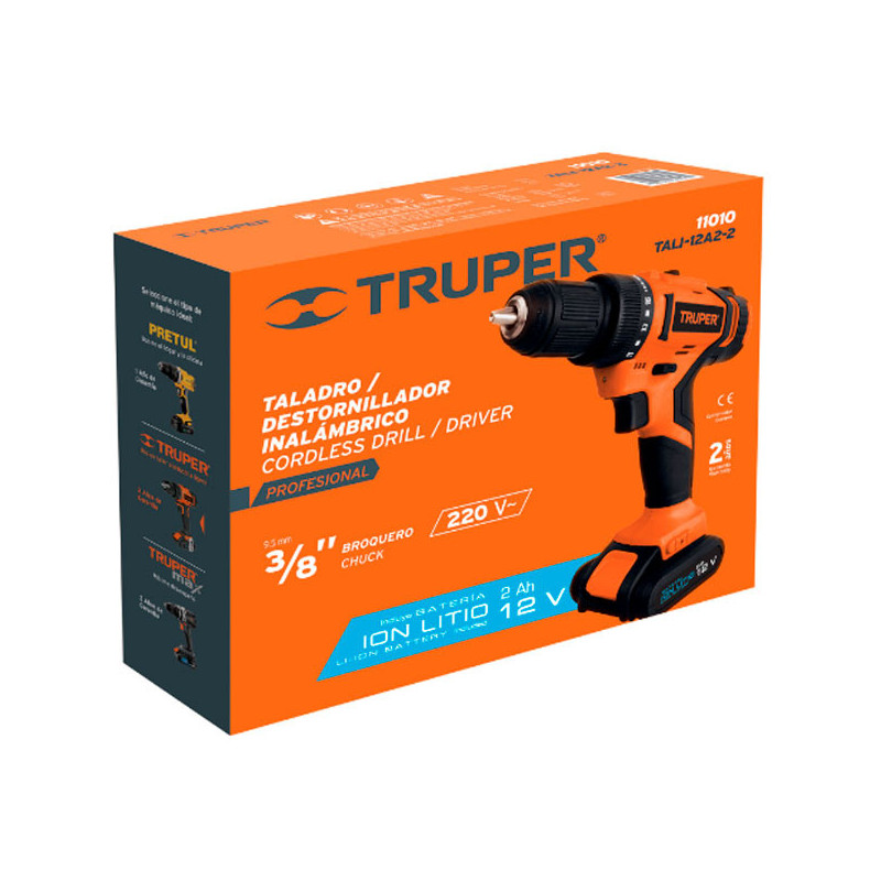 Taladro Inalambrico 3/8" 12V 1200RPM 13Nm Velocidad Reversible, TALI ...