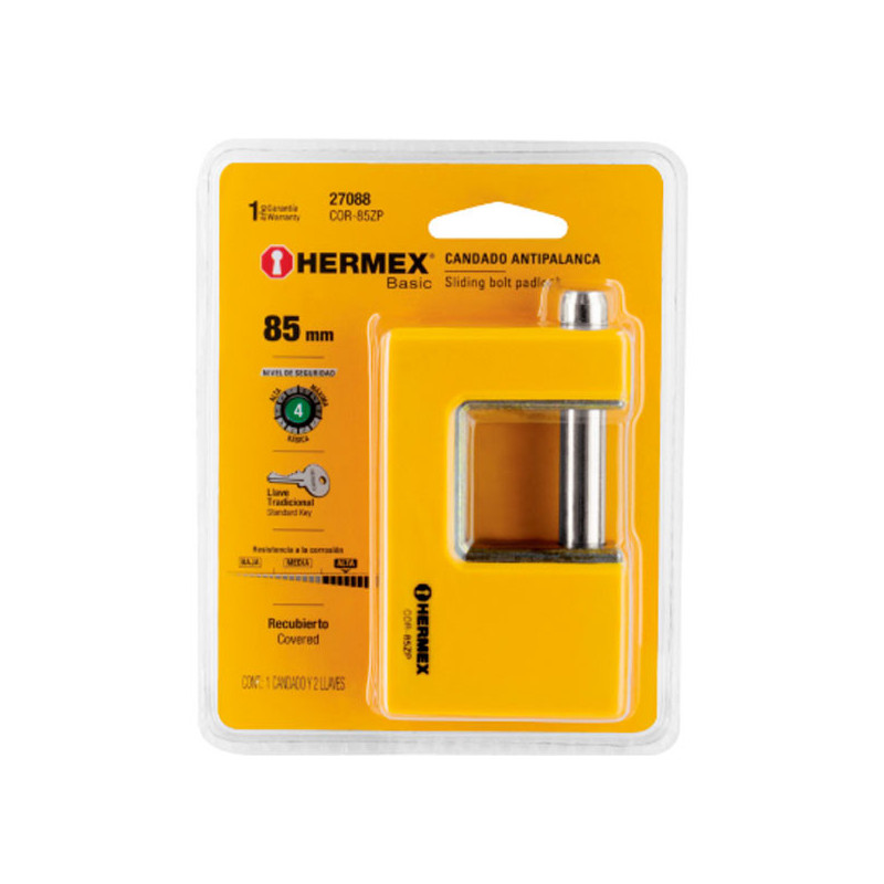 Candados Antipalanca 85mm S6 Recubrimiento ABS Hermex 27088