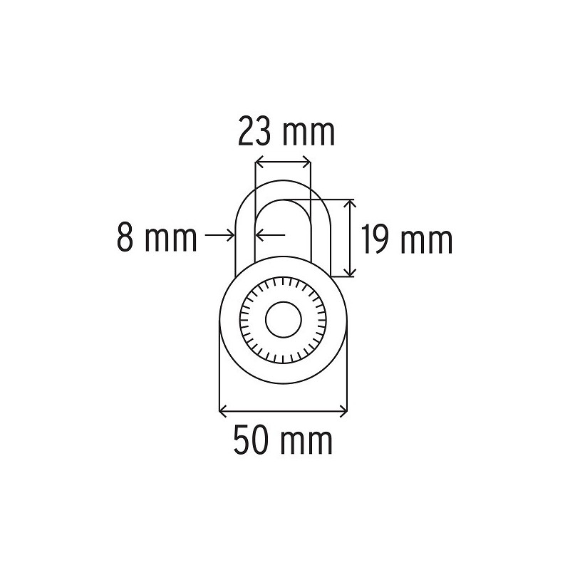 Candados de Combinacion 50mm S1 3DigitosFijos Hermex 23525