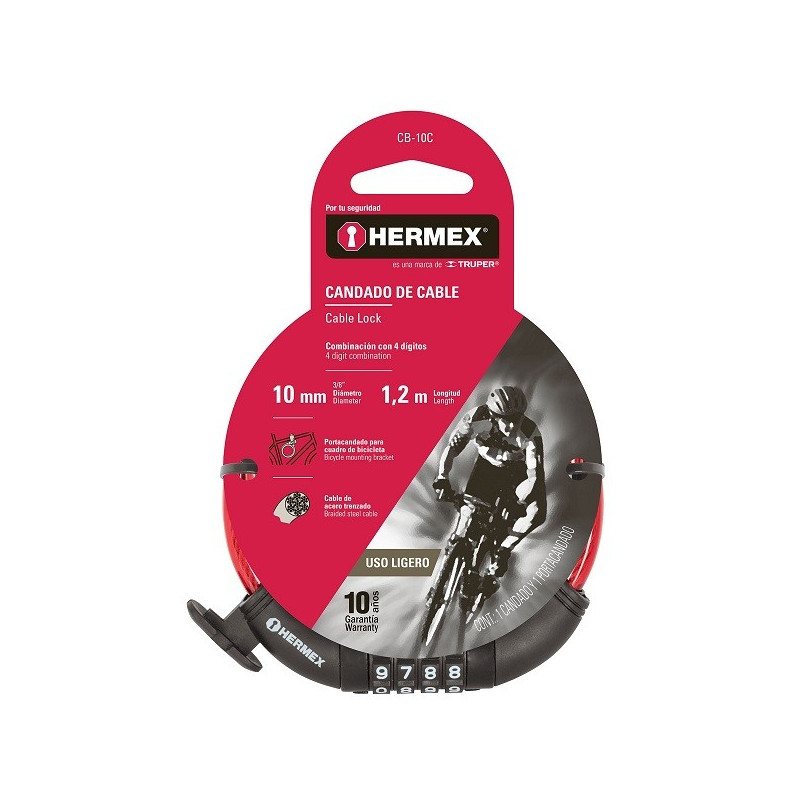 Cables de Seguridad de combinacion 10mm 1.20m, en acero con cubierta ...